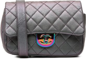 Chanel Hobo Bags - Small Iridescent Goatskin Rainbow Hardware Double - Gr. unisize - in Orange - f&uuml;r Damen