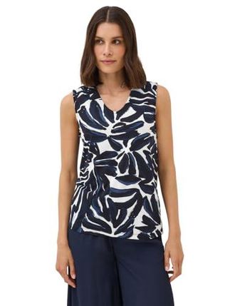 Cecil 3227061 Haut avec d&eacute;tails smok, Urban Dark Blue, L Femmes