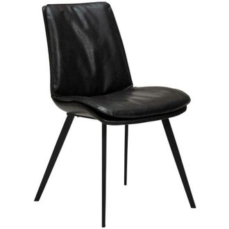 ebuy24 Fierce Dan-Form Esszimmerstuhl PU-Kunstleder schwarz