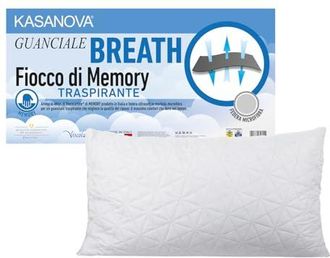 KASANOVA Breath Kopfkissen, atmungsaktiv, Memory-Schleife, 45 x 75 cm, Wei&szlig;