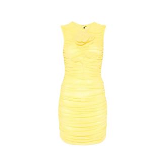DAVID KOMA Minikleid mit Raffungen - - Dresses - Damen - Gelb - S