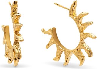 Singularu Ohrringe Sun. Messing mit 18K vergoldung. Schmuck f&uuml;r Damen