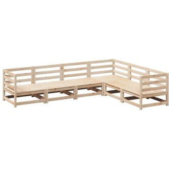 vidaXL Salon de jardin 6 pcs bois de pin massif vidaXL