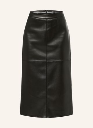 Max Mara Rock Amaca In Lederoptik schwarz