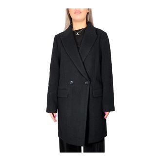 HUGO BOSS Femme, Manteaux, Noir, Taille: 44 FR Manteau en mélange de laine coupe décontractée noir