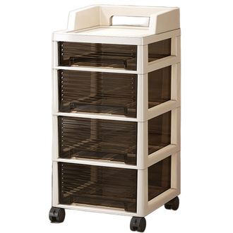 Generic Badezimmerregale mit Rollwagen Küchenregal Aus Verdicktem PP-Kunststoff Transparentes Schubladendesign Badezimmeraufbewahrung für Die Küchenwäsche(27 