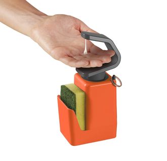 Metaltex Seifenspender, Kunststoff, Orange, 11 x 8 x 22 cm