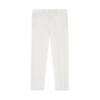 Fay Schmale Stretch-Popeline-Hose - - Trousers - Herren - Beige - W34