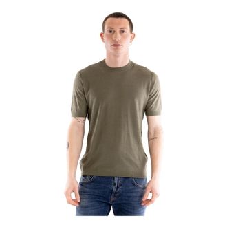 Paolo Pecora T-Shirt mit Rundhalsausschnitt - - Tops - Herren - Gr&uuml;n - M