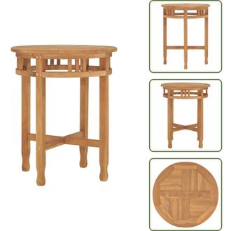 vidaXL The Living Store Bistrotisch &Oslash;60x60 cm Teak Massivholz - Gartenm&ouml;bel Teakholz