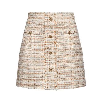 Silvian Heach Kurzer Rock mit Zierkn&ouml;pfen - - Skirts - Damen - Beige - M