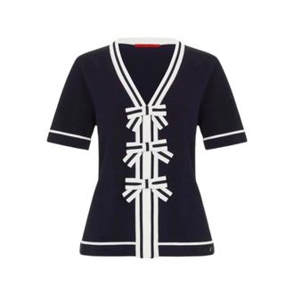 Carolina Herrera Strickware mit V-Ausschnitt - - Knitwear - Damen - Blau - M