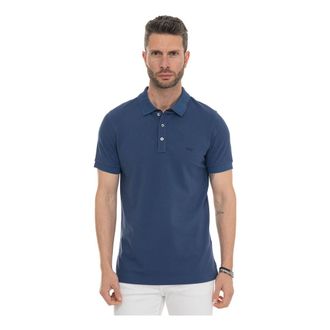 Fay Kurz&auml;rmeliges Poloshirt - - Tops - Herren - Blau - 3XL