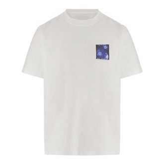 Casablanca Homme, Tops, Blanc, Taille: L T-shirt en coton imprim&eacute;