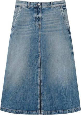 Twin-Set Actitude, Femme, Jupes, Bleu, Taille: 36 FR Denim Longuette Skirt