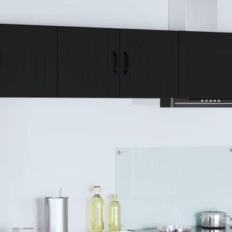 vidaXL vidaXL Armoire de cuisine Lucca Noir 80 x 31 x 40 cm Bois ding&eacute;nierie