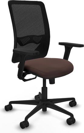 Piqueras y Crespo Telearbeitsstuhl Zulema mit 3D-Armen, h&ouml;henverstellbare Lendenwirbelst&uuml;tze, ausgestattet mit 3 Positionen und Schneidschaum, mit 65 mm Nylon-Rollen, S