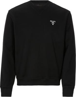 Prada Sweatshirt &agrave; logo en coton