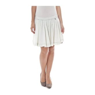 John Galliano Baumwoll Kurzer Rock Seitlicher Rei&szlig;verschluss - - Skirts - Damen - Wei&szlig; - 2XL