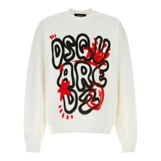 Dsquared2 Rundhals-Sweatshirt - - Sweatshirts & Hoodies - Herren - Wei&szlig; - L