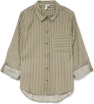 Vero Moda Vmfannie L/S T-Shirt WVN Btq GA, Bleu Sarcelle, L Femmes