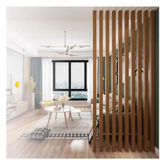 Generic Raumteiler vom Boden bis zur Decke, S&auml;ulen, vertikale Trennwand aus Holz, f&uuml;r Wohnzimmer, Esszimmer und Bibliothek, 235 cm hoch, stilvolle Trennl&ouml;sung