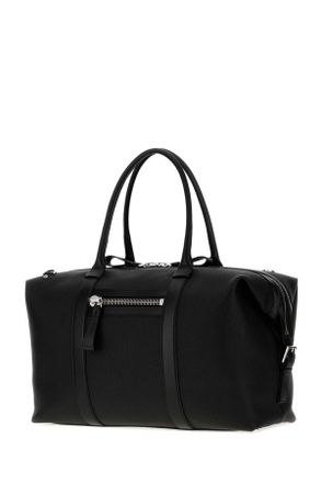 Tom Ford Mens Black Leather Travel Bag Borse A Mano