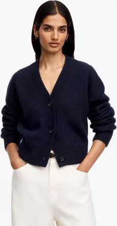Arket Strickjacke Aus Einer Alpaka-Wollmischung -Blau