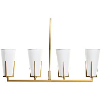 DKD Home Decor Plafonnier M&eacute;tal Verre 67X14X22 Dor&eacute;