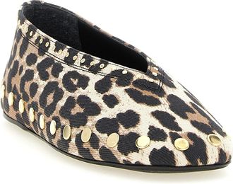 Ganni Jenny Ballet Flat - Leopard Print