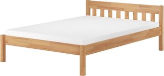 Erst-Holz &Uuml;berlanges Doppelbett Massivholzbett 140x220 Buche Zubeh&ouml;r w&auml;hlbar V-60.83-14-220Rollrost und Matratze inkl