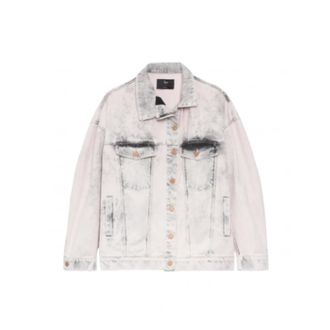 3x1 Asymmetrische Oversize-Jeansjacke mit Waschung - - Jackets - Damen - Grau - M