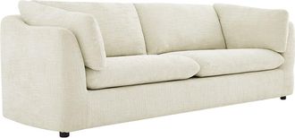 Vente-Unique 3-Sitzer-Sofa aus Strukturiertem beigem Stoff NURABI