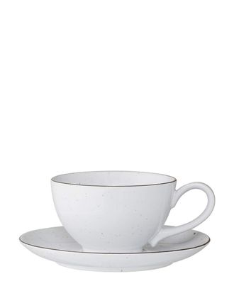 Bloomingville Espressotasse mit Untertasse Emily, wei&szlig;