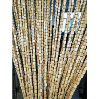 N / A Perlenvorhang Türvorhang Holzperlen Vorhänge Tür-Fadenvorhänge Wohnkultur Für Raumteiler Türschrank-Durchgang Rustikales Bildschirmpanel, 3 Farben PEN