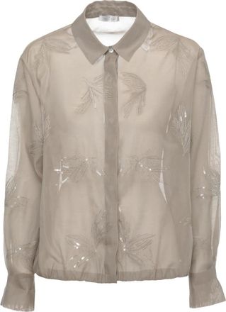 PANICALE Panicale, Femme, Blouses et Chemises, Beige, Taille: 38 FR Blouse &agrave; d&eacute;tails de sequins