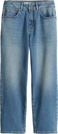someday Damen Relaxed | Cropped Relaxed Jeans CORAH Iconic Mid Rise aus nachhaltigem Baumwoll Mix mid Cloud Blue, 42