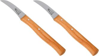Windmühlenmesser Windmühlen 2 X 1486225010002 Gemüsemesser 60 mm Buche Langer Griff, Gebogene Klinge