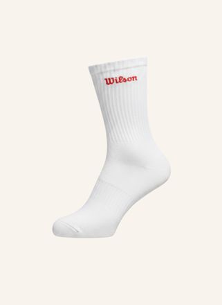 Wilson Sportsocken Crew Logo Sock 3 Pack weiss