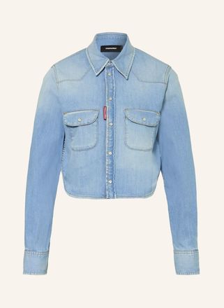Dsquared2 Cropped-Jeansbluse blau