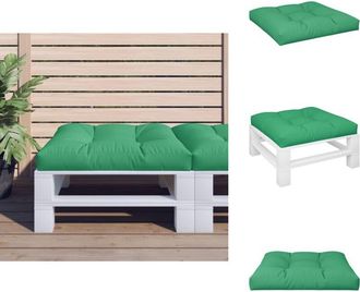 vidaXL Palettenkissen Gr&uuml;n 80x80x12 cm Stoff - Palettenkissen - Palettenm&ouml;bel Kissen - Palettensofa Kissen - Kissen