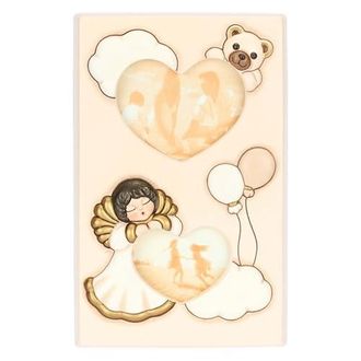 Thun Doppelter Bilderrahmen mit Herz aus Keramik