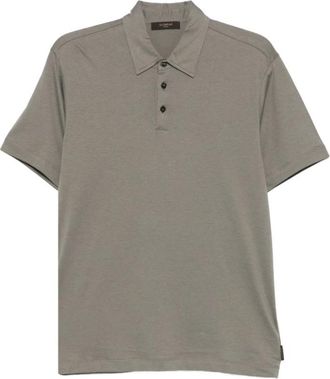 Zanone Homme, Tops, Gris, Taille: L Polo