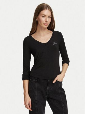 Guess Bluse W6BR04 Z1247 Schwarz Regular Fit