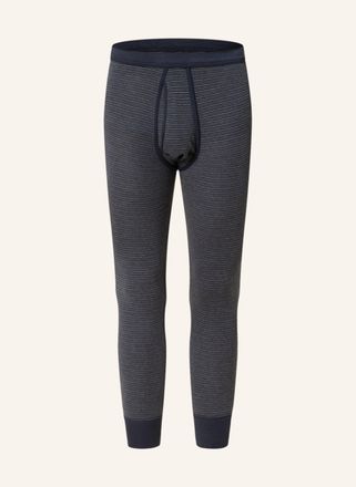 Schiesser Lange Unterhose Feinripp Melange blau