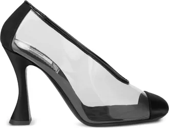 Moschino escarpins &agrave; effet de transparence - Blanc