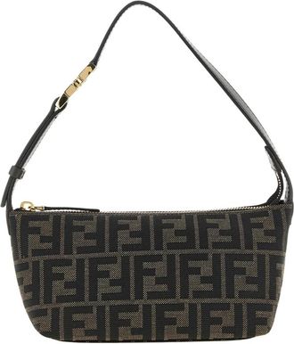 Fendi FF Jacquard Baguette Tasche - - Bags - Damen - Braun - ONE SIZE