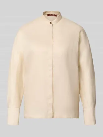 Max Mara Loose Fit Langarmbluse aus reinem Ramie Modell BALDI