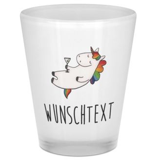 Mr. & Mrs. Panda Personalisiertes Schnapsglas Einhorn Cocktail - Personalisierte Geschenke, Schnapsgläser, Personalisiert, Freundin, Personalisieren, Party, Rum, Unico