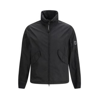 C.P. Company C.p. Company, Homme, Vestes, Noir, Taille: L Veste l&eacute;g&egrave;re zipp&eacute;e avec d&eacute;tail de lentille